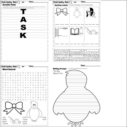 Kindergarten Spelling Worksheets Curriculum Week 5 | Made By Teachers