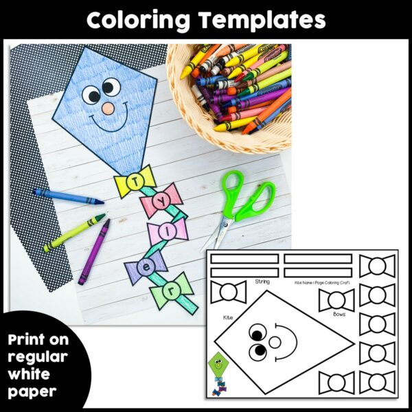 Kite Name Craft | Spring Activities | Summer | Kite Template | Bulletin ...