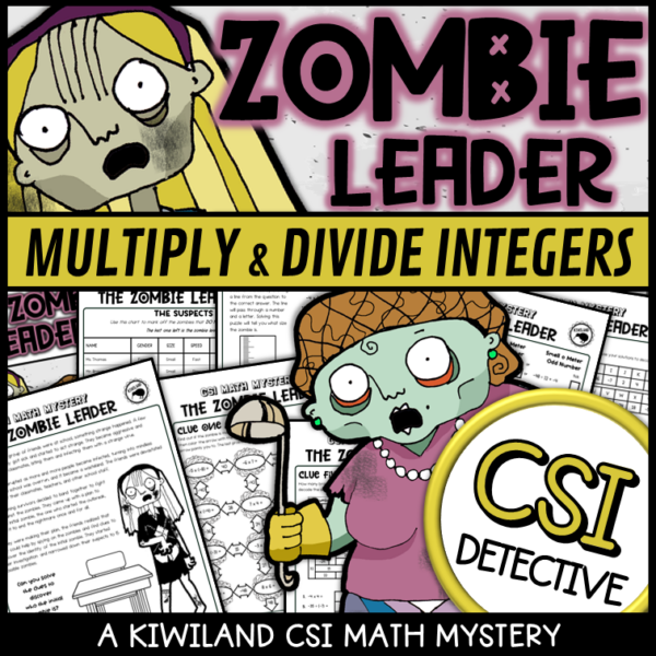 CSI Math Mystery Detective Multiplying and Dividing Integers with ...