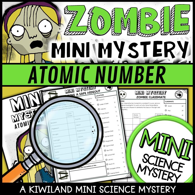 Zombie Atomic Number and Atoms Mini STEM Science Mystery Periodic Table ...