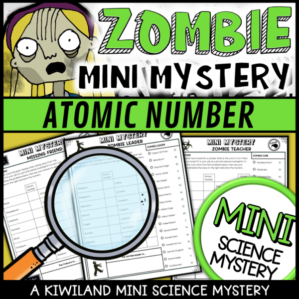 Zombie Atomic Number and Atoms Mini STEM Science Mystery Periodic Table ...