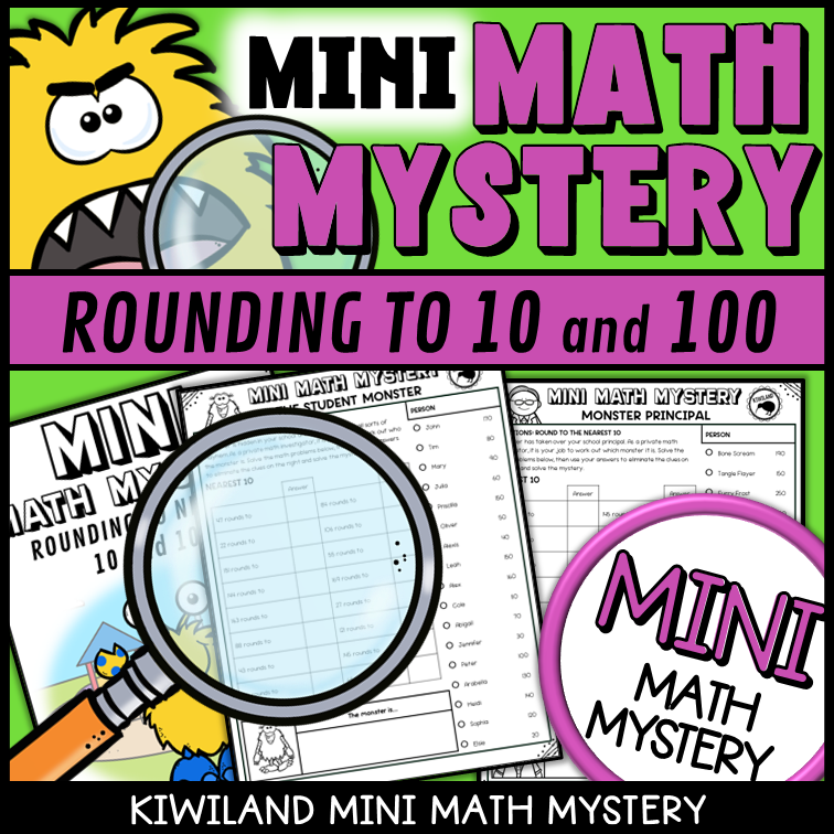 Monster Rounding Numbers to the Nearest 10 and 100 Math Mystery ...