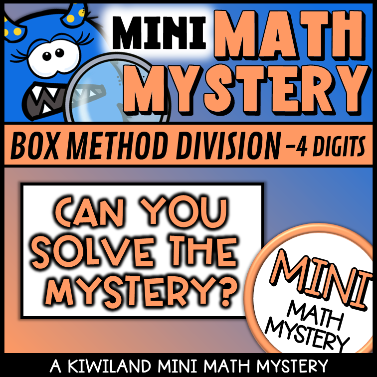 Box Method Long Division with No Remainders Mini Math Mystery Detective ...