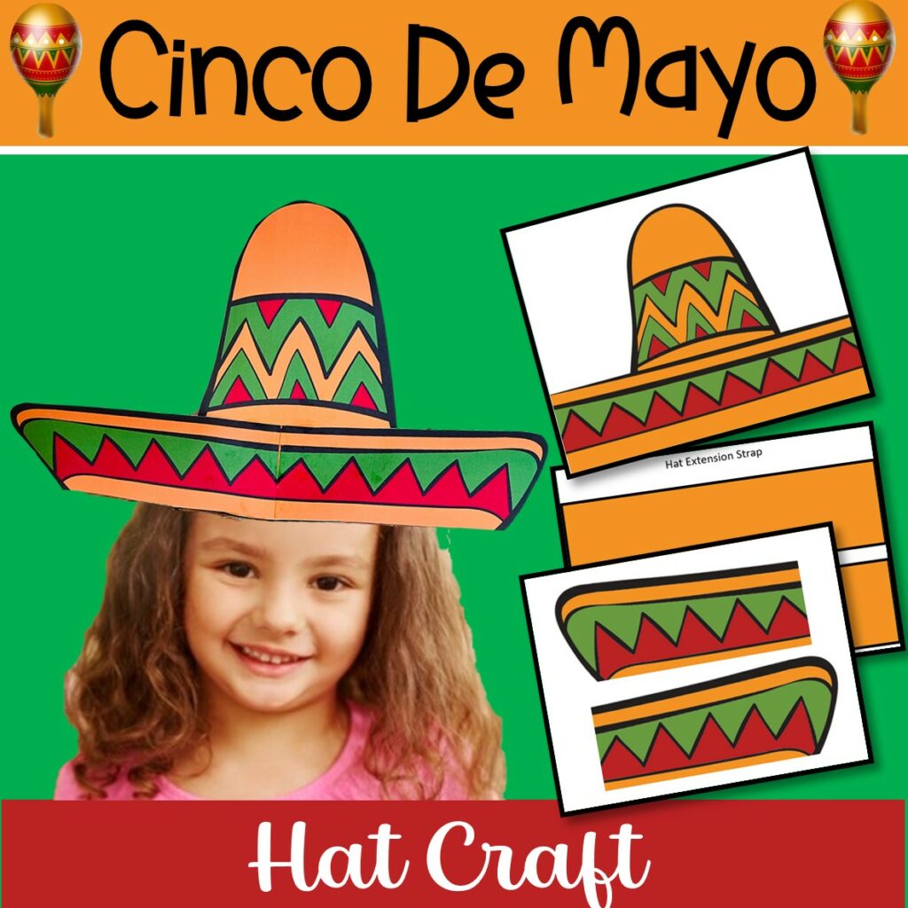 Cinco De Mayo Hat Crown Craft , Sombrero Hat, Mexican Hat | Made By ...