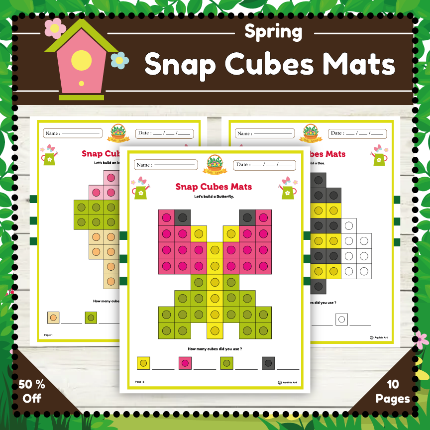 Spring Snap Cubes Mats : Fun Tracing Activities for Preschool and ...