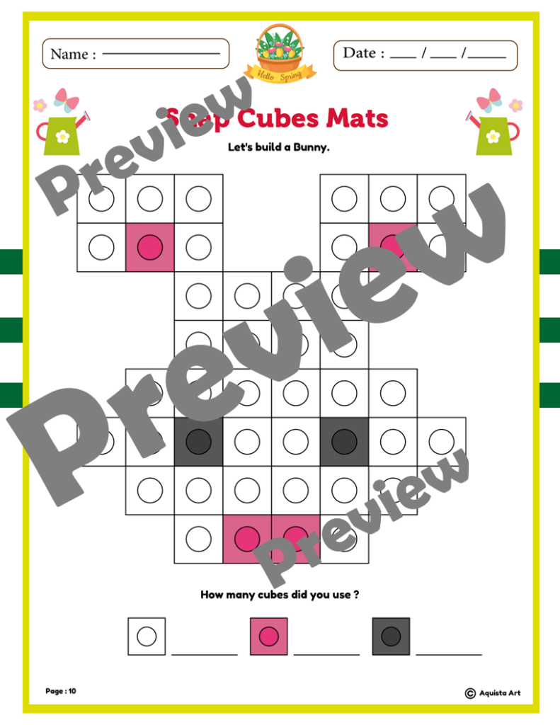 Spring Snap Cubes Mats : Fun Tracing Activities for Preschool and ...