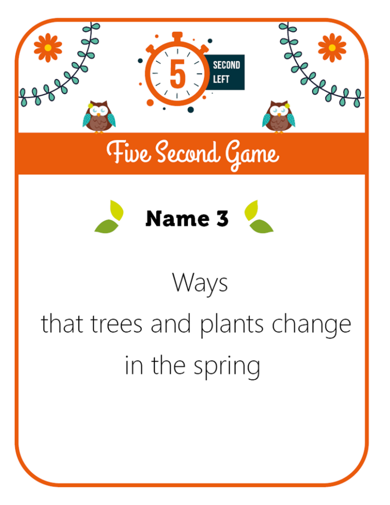 Spring 5 Second Game: A Fun and Educational Trivia Game for Kids | Made ...