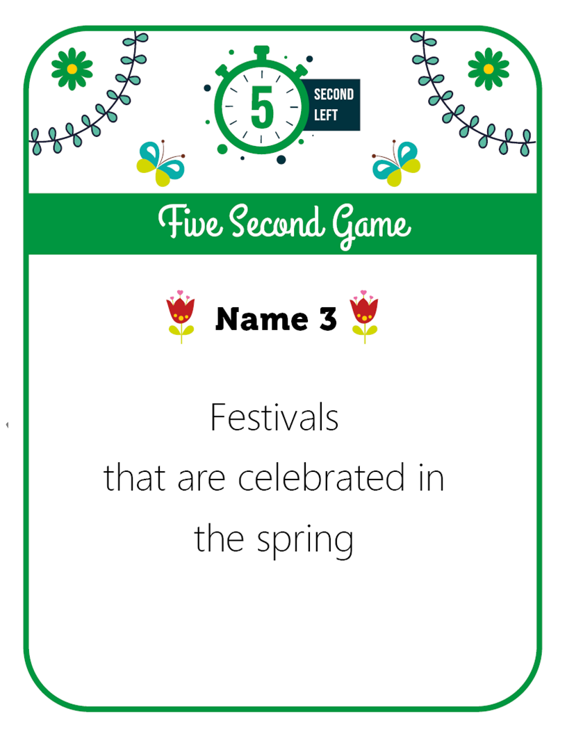 Spring 5 Second Game: A Fun and Educational Trivia Game for Kids | Made ...