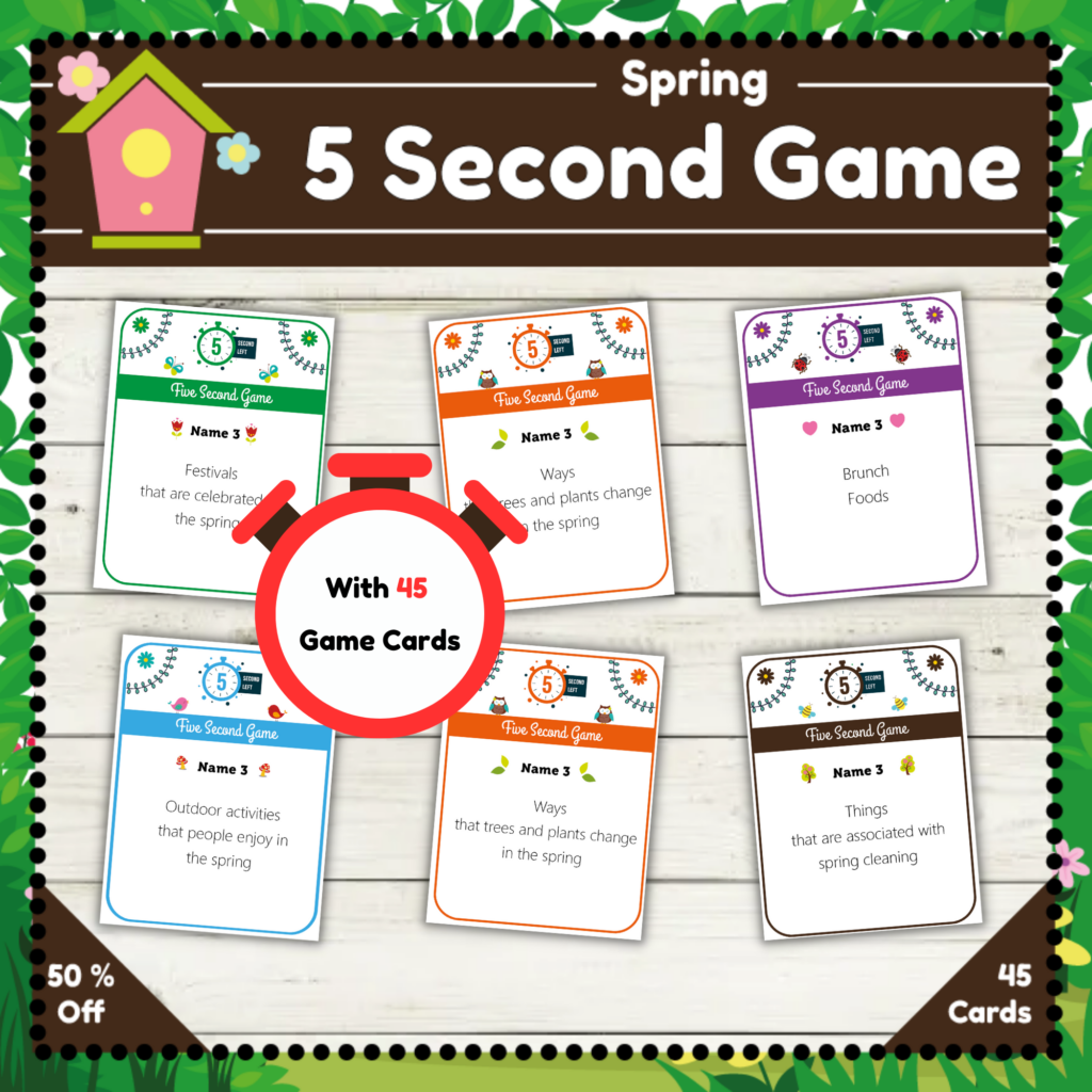 Spring 5 Second Game: A Fun and Educational Trivia Game for Kids | Made ...