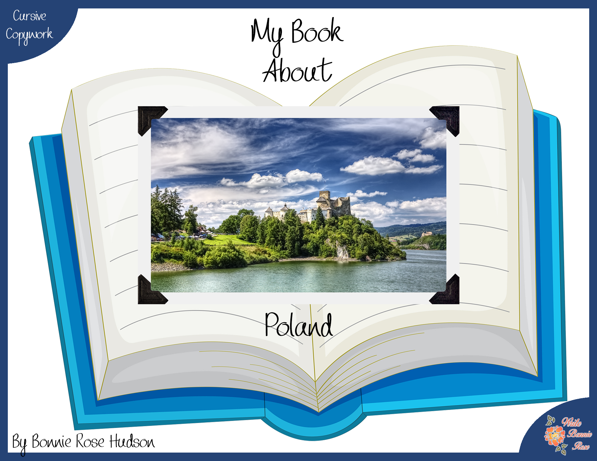 My Book About Poland with Cursive Copywork | Made By Teachers