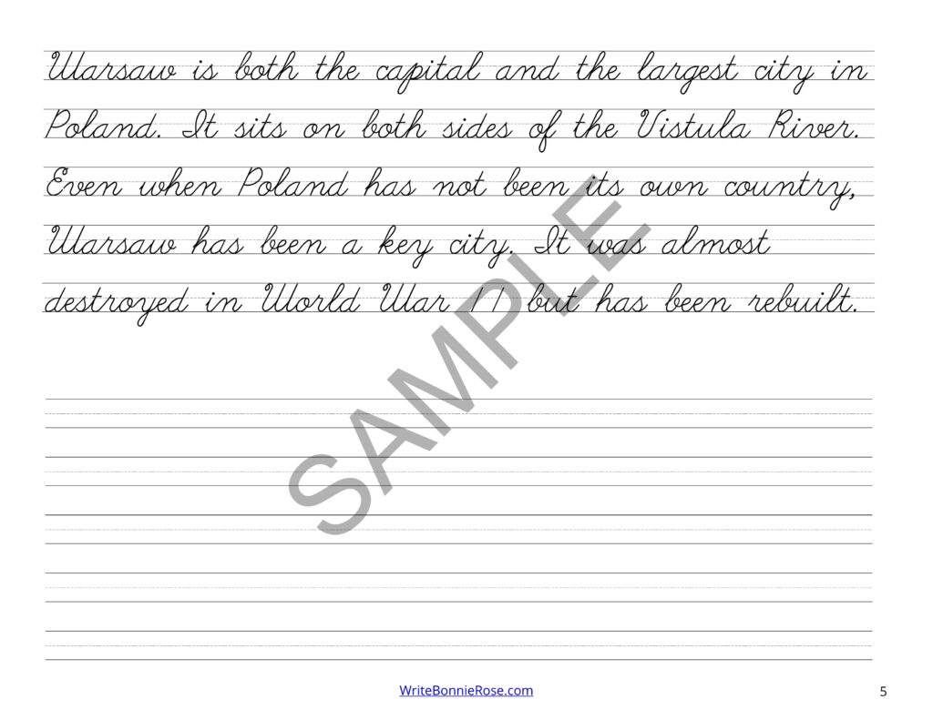 My Book About Poland with Cursive Copywork | Made By Teachers