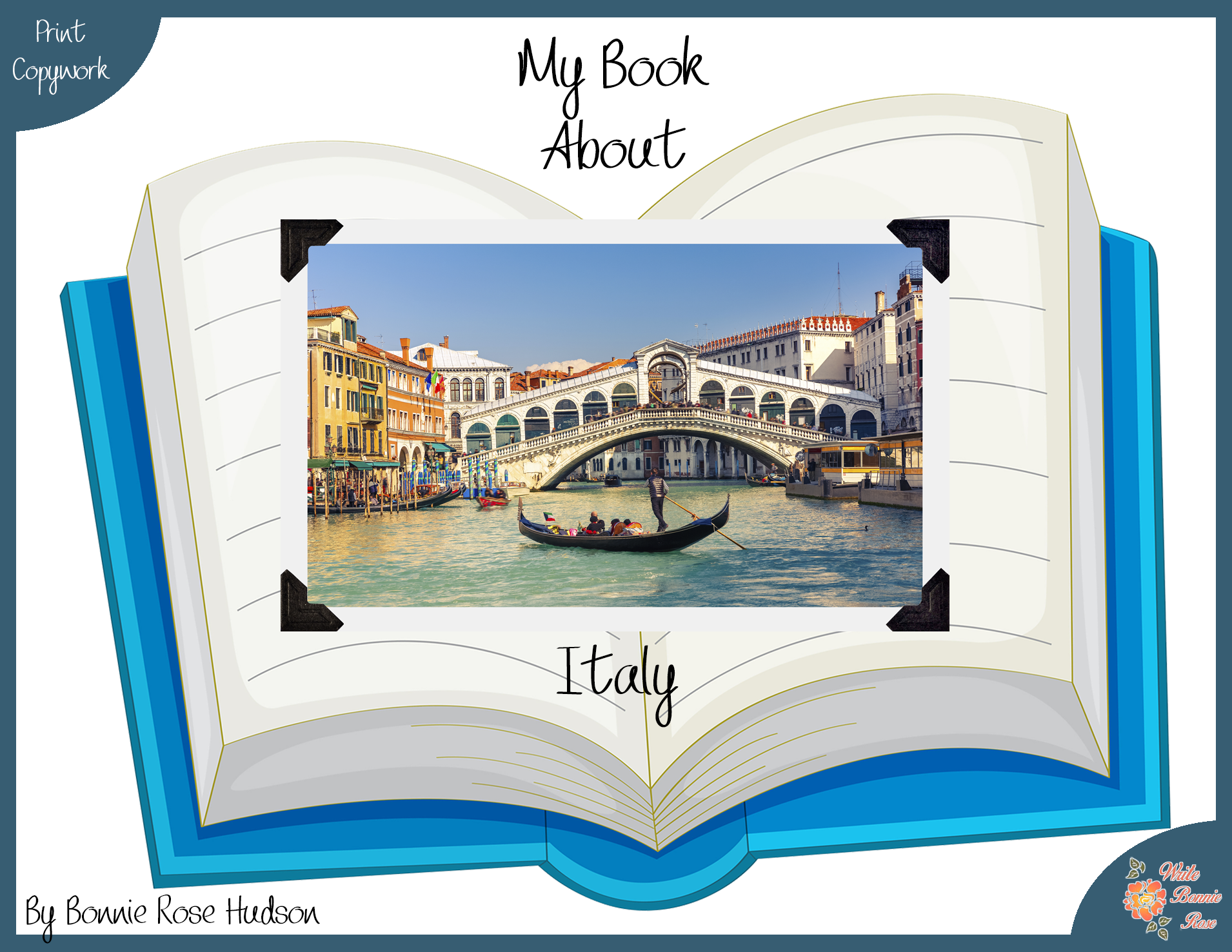 My Book About Italy with Print Copywork | Made By Teachers