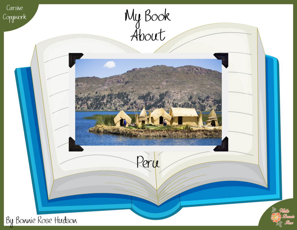 My Book About Peru with Cursive Copywork | Made By Teachers