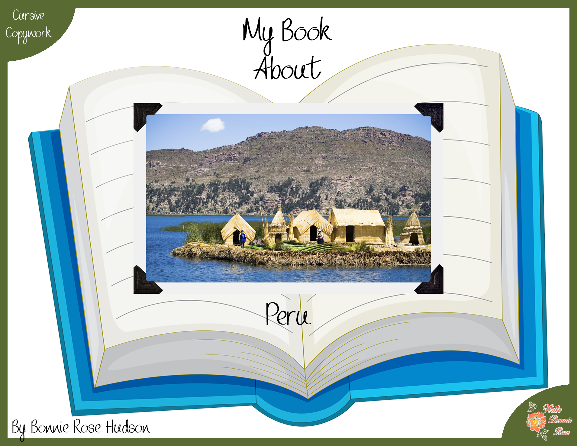 My Book About Peru with Cursive Copywork | Made By Teachers