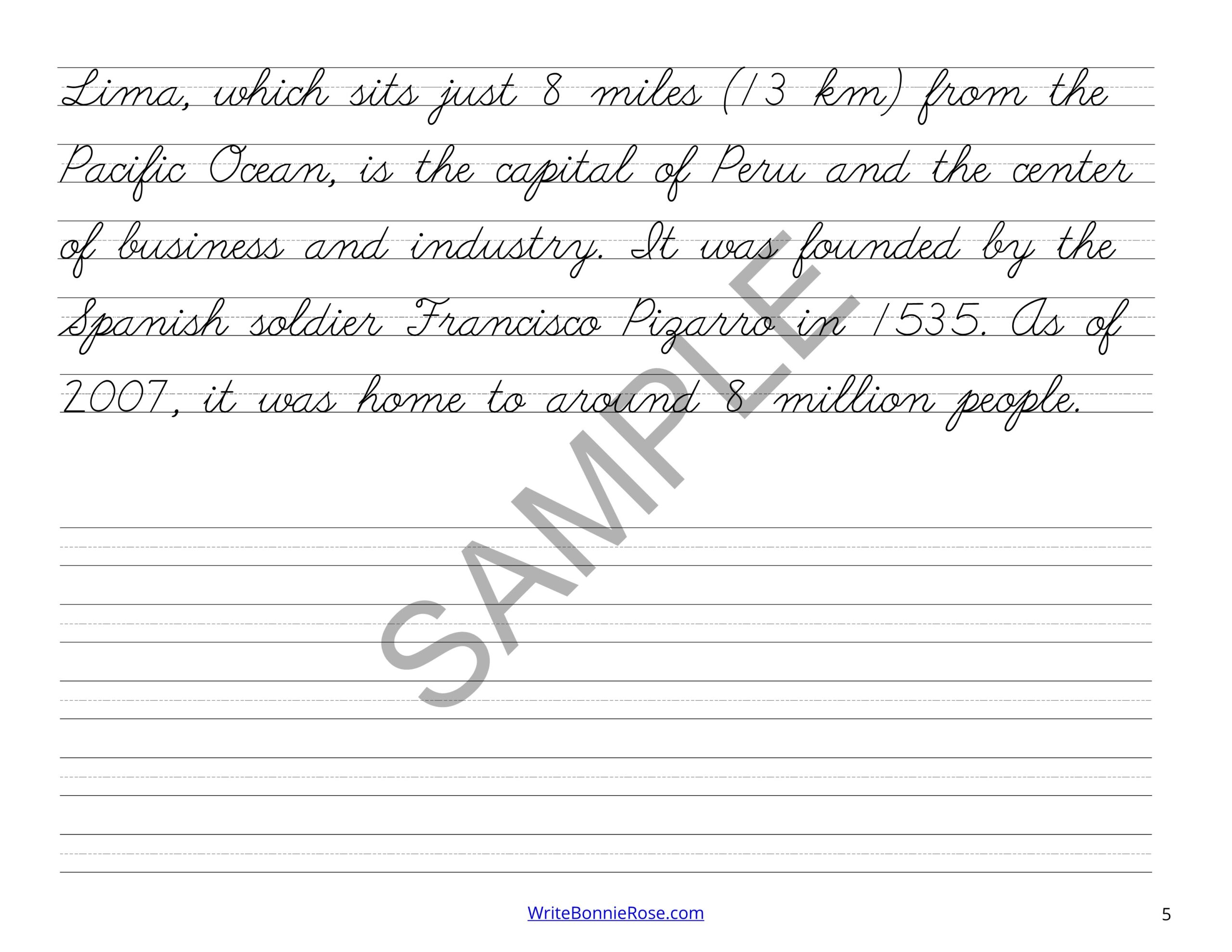 My Book About Peru with Cursive Copywork | Made By Teachers