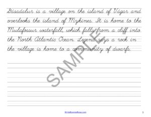 My Book About the Faroe Islands with Cursive Copywork | Made By Teachers