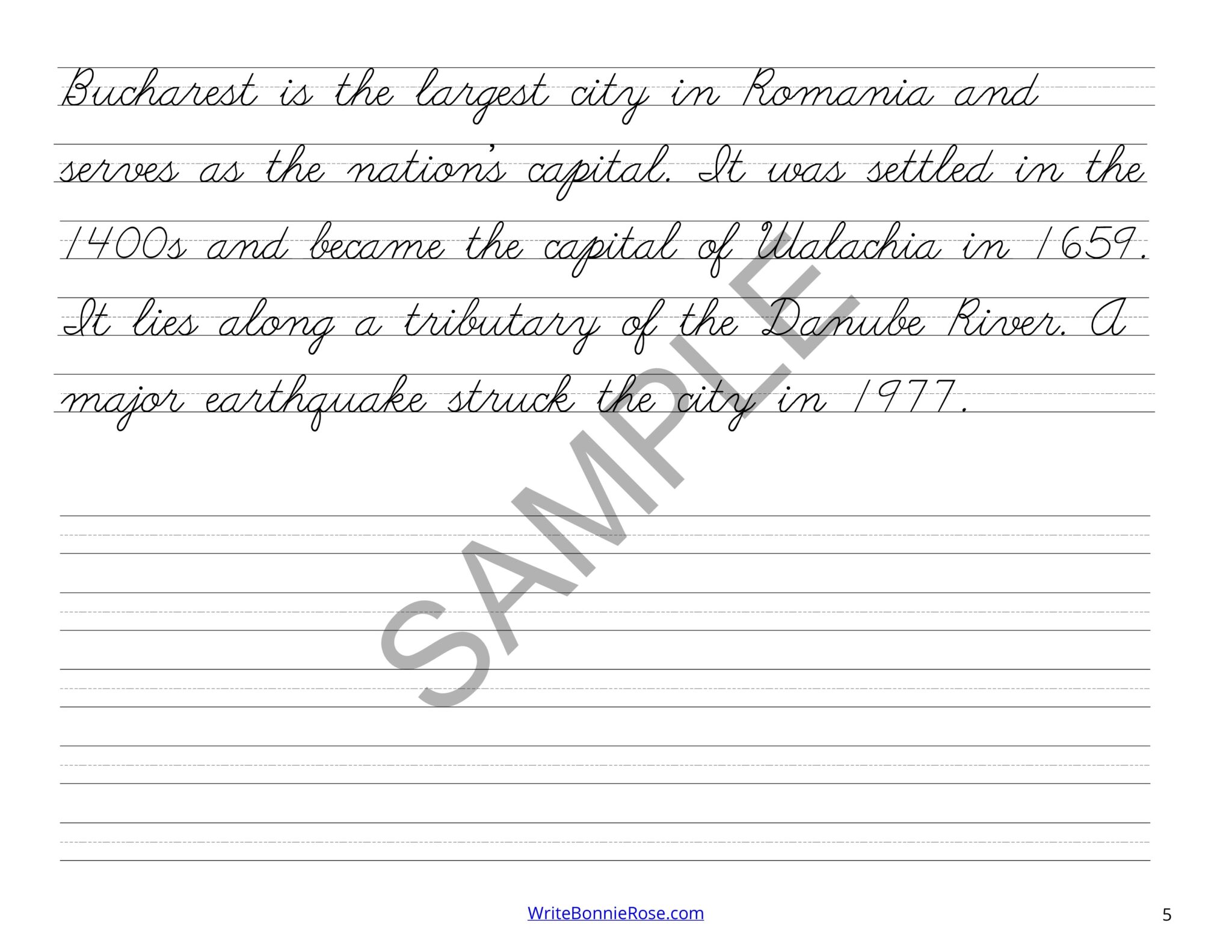 My Book About Romania with Cursive Copywork | Made By Teachers