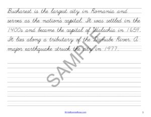 My Book About Romania with Cursive Copywork | Made By Teachers