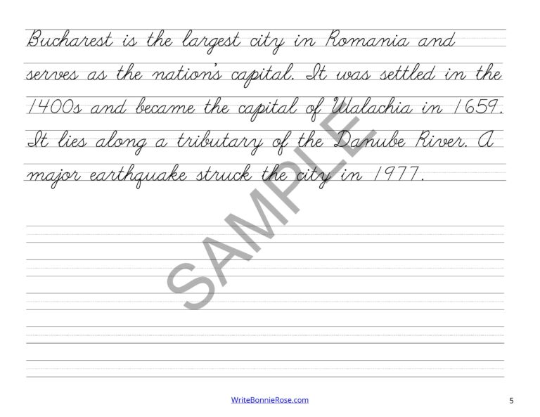 My Book About Romania with Cursive Copywork | Made By Teachers