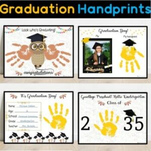 Graduation Handprint Keepsake Art, Graduation Certificate for Pre-k to ...