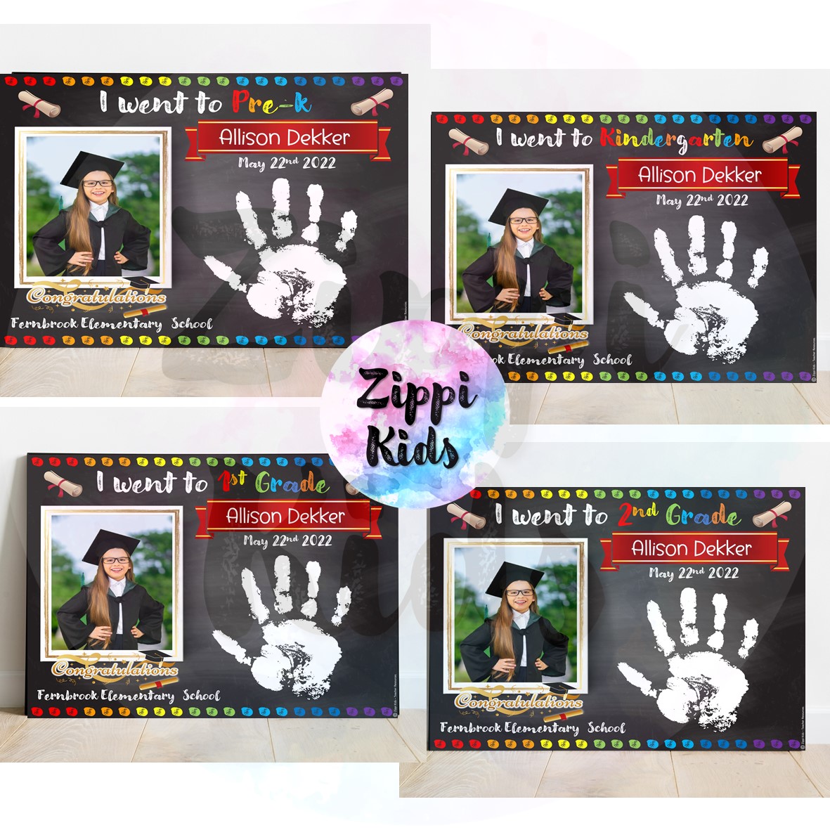 Graduation Handprint Keepsake, Photo Graduation Certificate for PreK ...