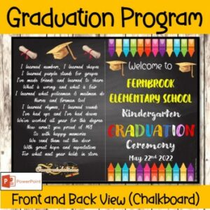 EDITABLE Preschool, Pre-K, Kindergarten Graduation Ceremony Program ...