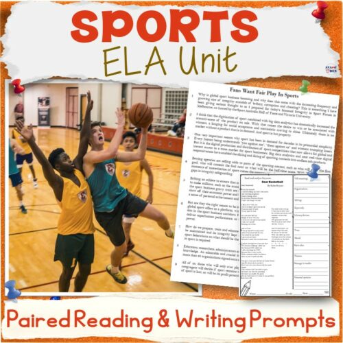 Sports and Fair Play Unit - Reading Activities, Prompts - Print and ...