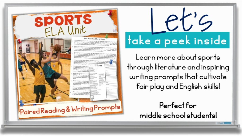 Sports and Fair Play Unit - Reading Activities, Prompts - Print and ...