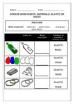 Science worksheets: Materials: Elastic or Rigid? | Made By Teachers
