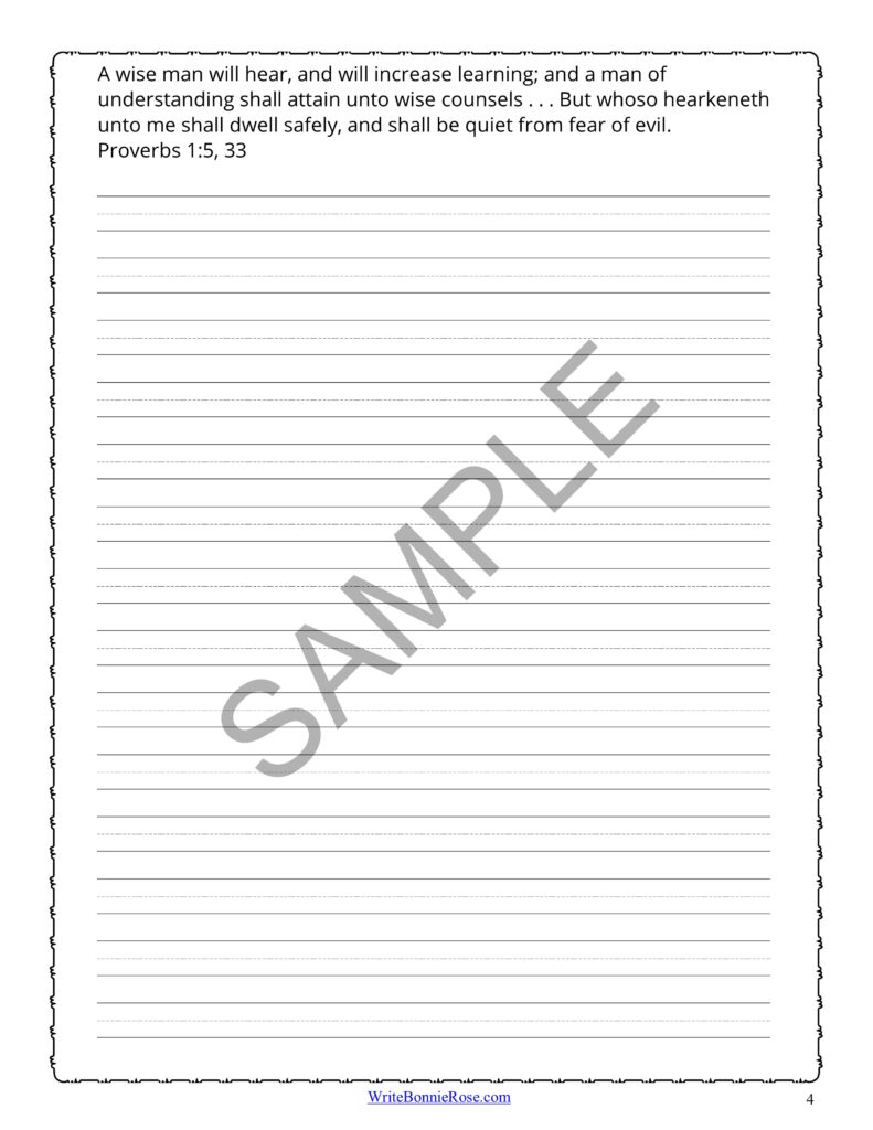 Copywork from the Book of Proverbs-Cursive | Made By Teachers