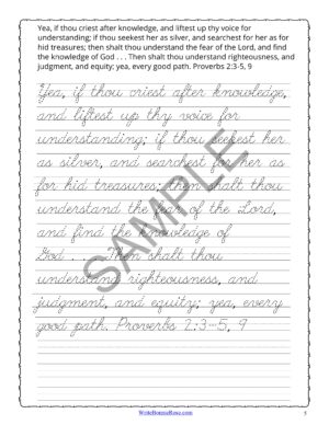 Copywork from the Book of Proverbs-Cursive | Made By Teachers