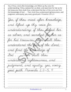 Copywork from the Book of Proverbs-Cursive | Made By Teachers