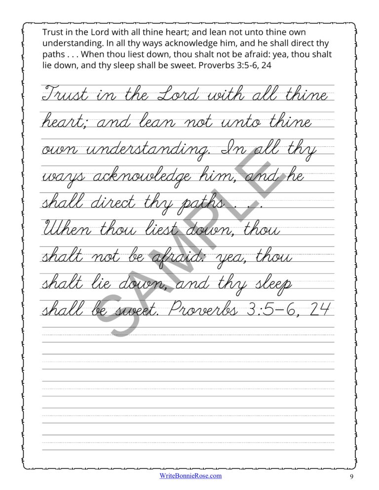 Copywork from the Book of Proverbs-Cursive | Made By Teachers