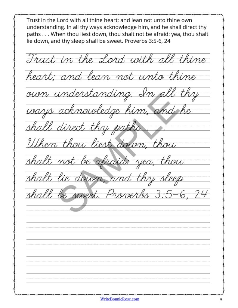 Copywork from the Book of Proverbs-Cursive | Made By Teachers