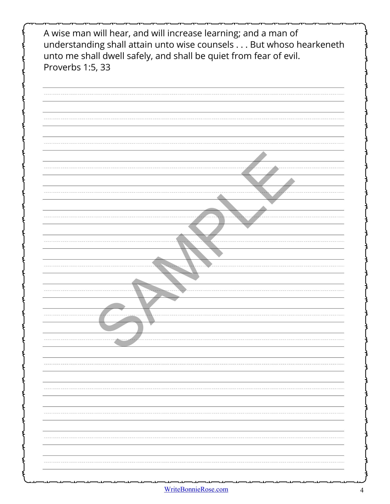 Copywork from the Book of Proverbs-Print | Made By Teachers