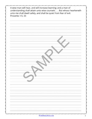 Copywork from the Book of Proverbs-Print | Made By Teachers