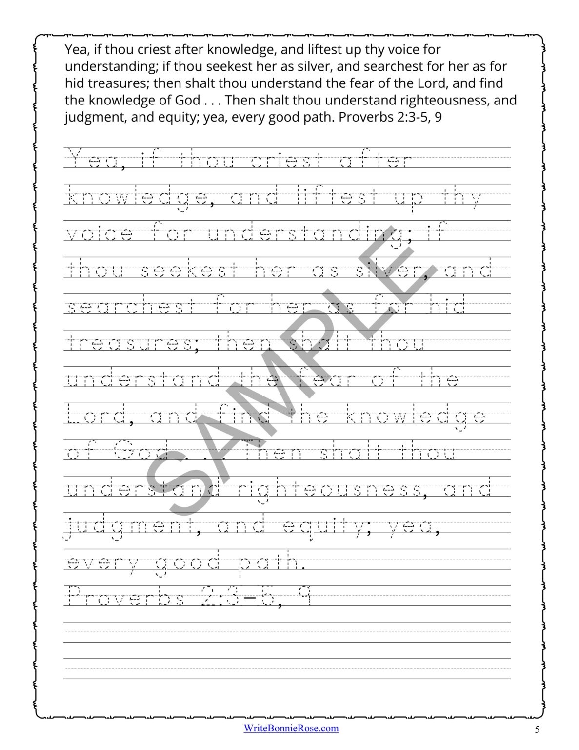 Copywork from the Book of Proverbs-Print | Made By Teachers