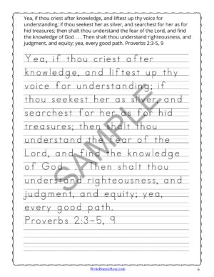 Copywork from the Book of Proverbs-Print | Made By Teachers