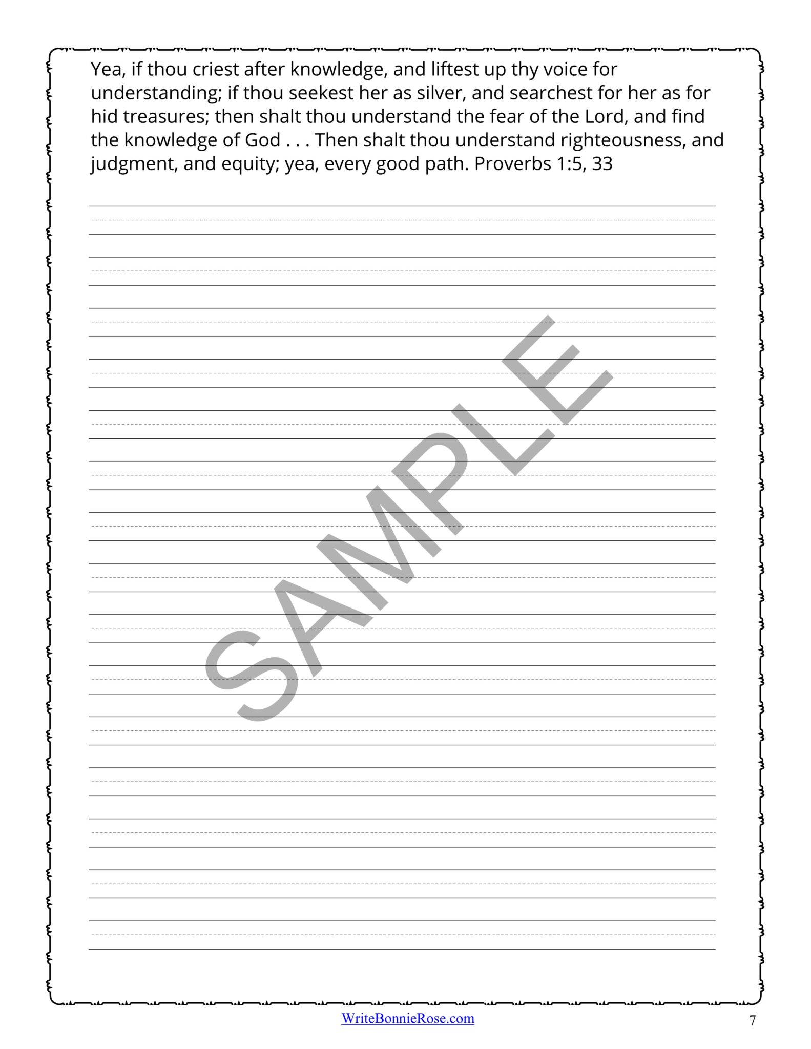 Copywork from the Book of Proverbs-Print | Made By Teachers