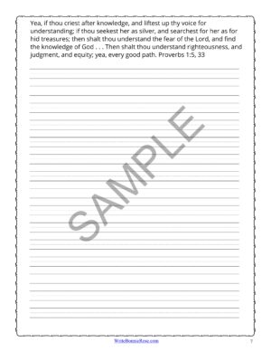 Copywork from the Book of Proverbs-Print | Made By Teachers