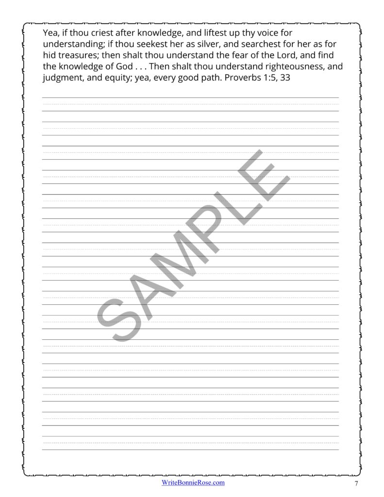 Copywork from the Book of Proverbs-Print | Made By Teachers