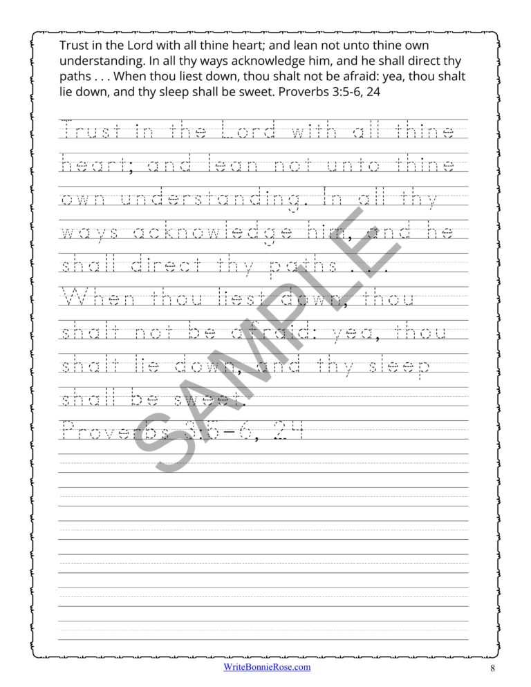 Copywork from the Book of Proverbs-Print | Made By Teachers