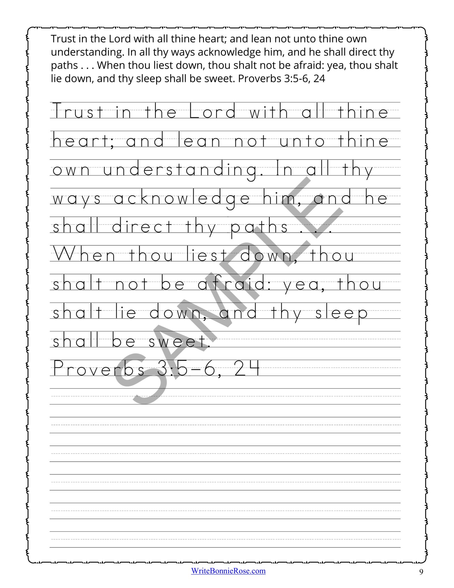 Copywork from the Book of Proverbs-Print | Made By Teachers