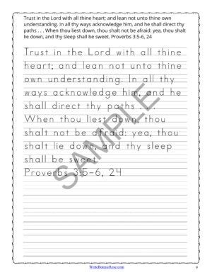 Copywork from the Book of Proverbs-Print | Made By Teachers