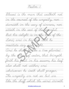 Copywork from the Book of Psalms, Vol. 1-Cursive Copywork | Made By ...