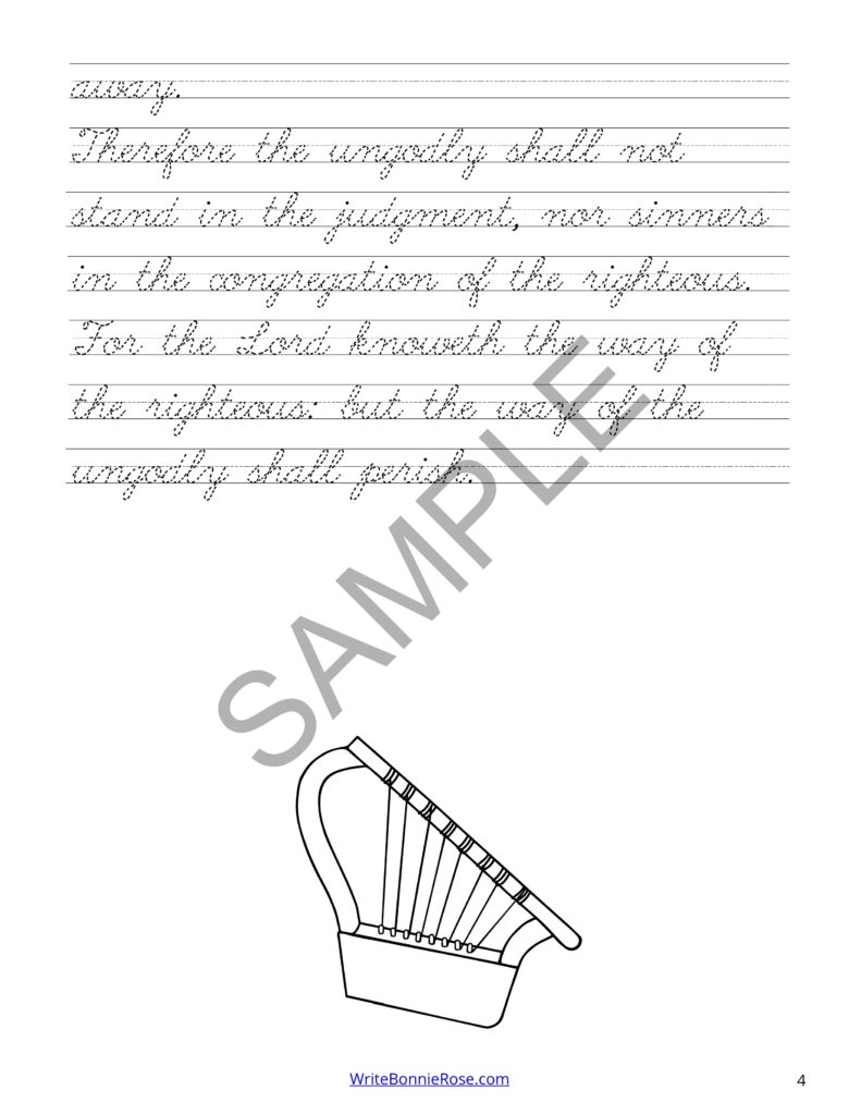 Copywork from the Book of Psalms, Vol. 1-Cursive Copywork | Made By ...