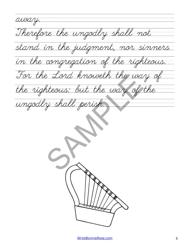 Copywork from the Book of Psalms, Vol. 1-Cursive Copywork | Made By ...