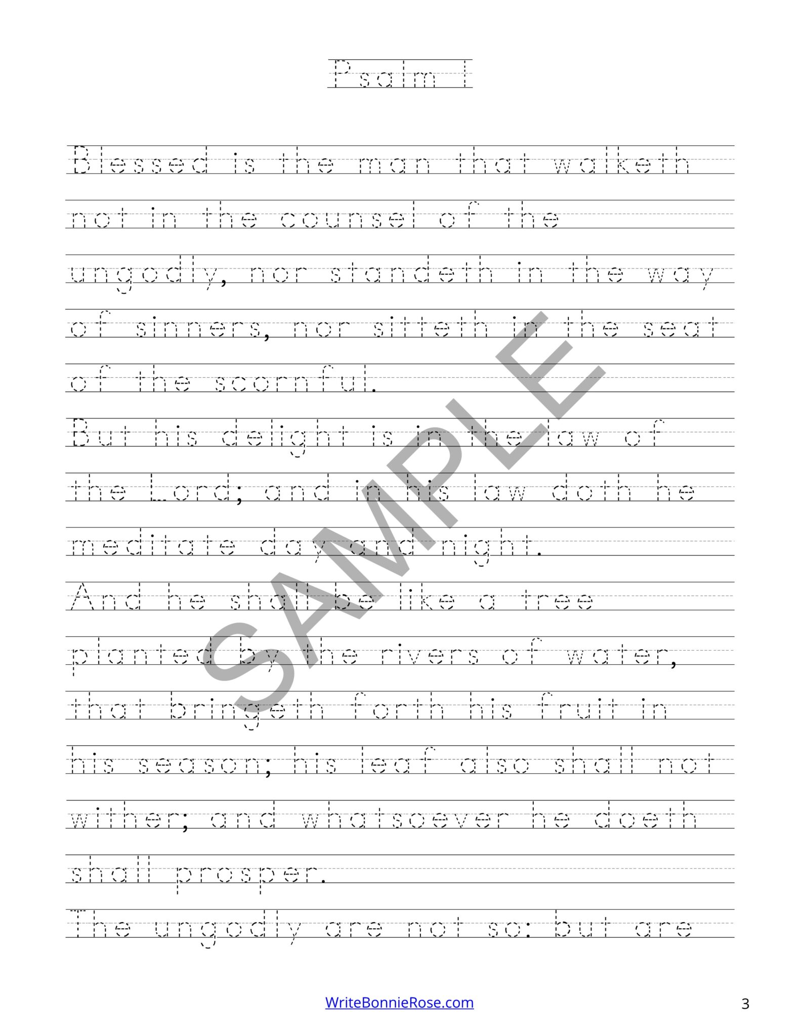 Copywork from the Book of Psalms, Vol. 1-Print Copywork | Made By Teachers