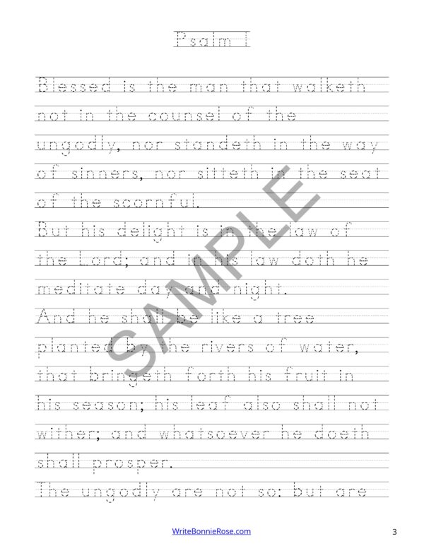 Copywork from the Book of Psalms, Vol. 1-Print Copywork | Made By Teachers