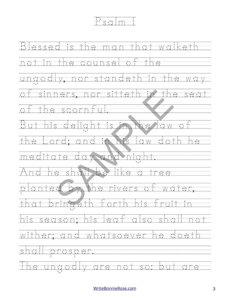 Copywork from the Book of Psalms, Vol. 1-Print Copywork | Made By Teachers